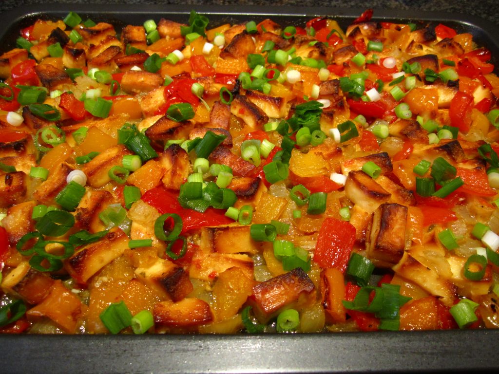 Easy No-Fry Chilli Paneer Tray Bake – Nanimas
